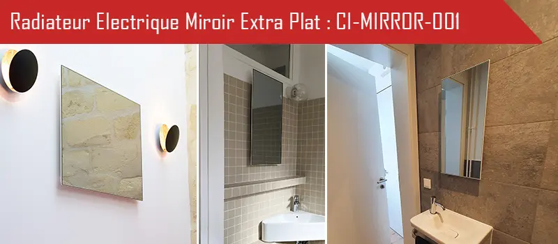 Chauffage électrique infrarouge MIROIR rayonnant par radiateur à ...